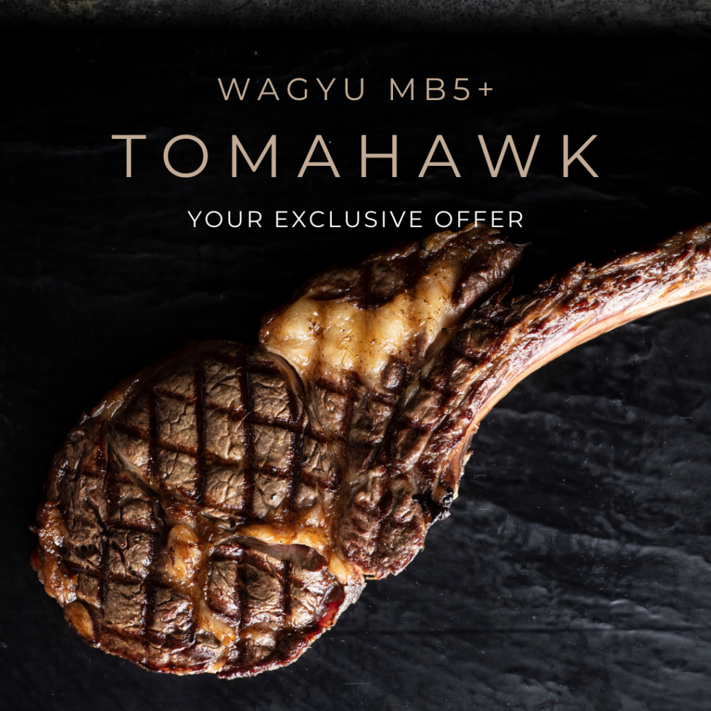 WAGYU MB5+ Tomahawk Steak Special - Volcanos Steakhouse
